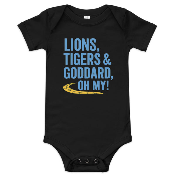 Lions, Tigers & Goddard, Oh My! Baby Onesie – The Goddard Print Shop